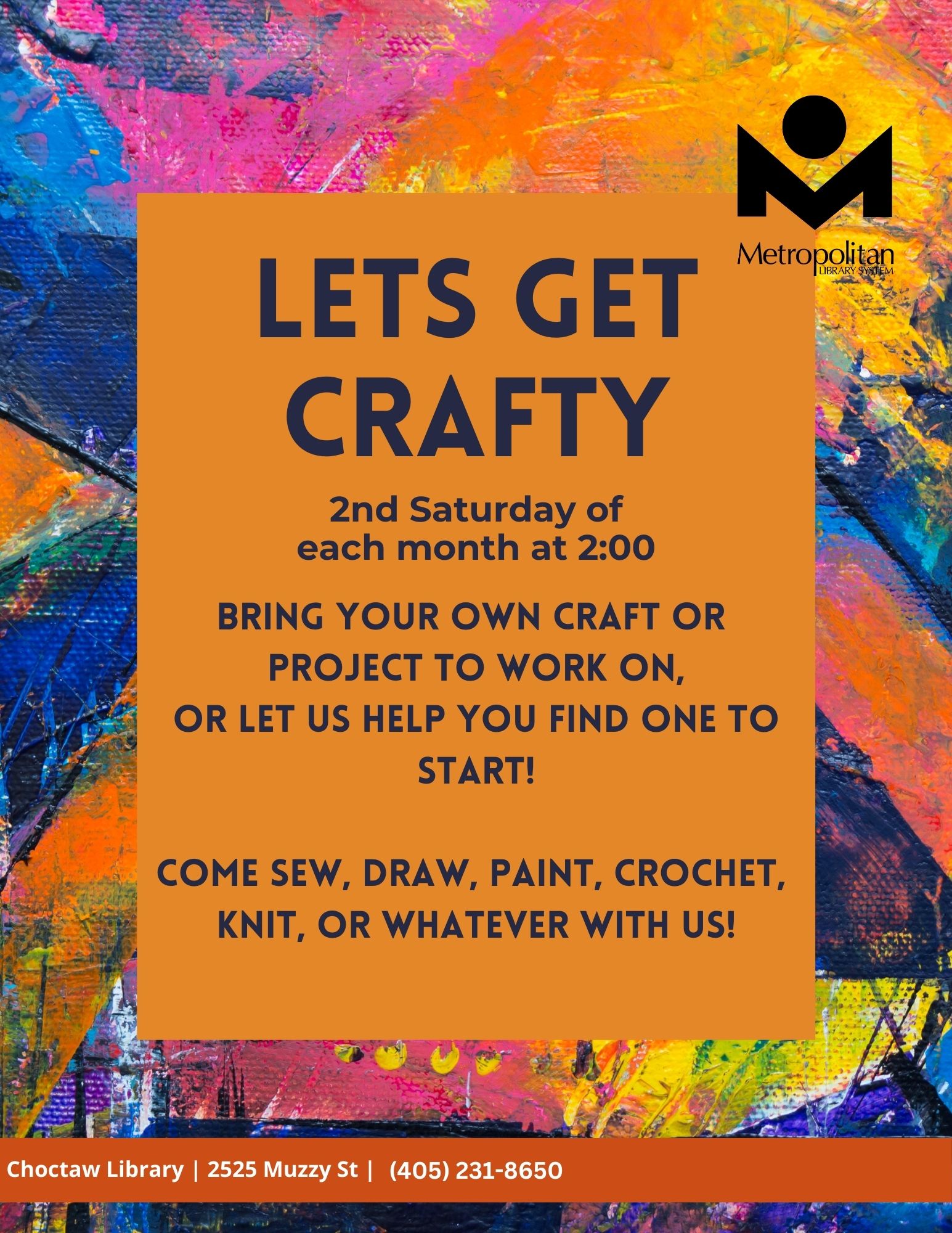 Lets Get Crafty Metropolitan Library System
